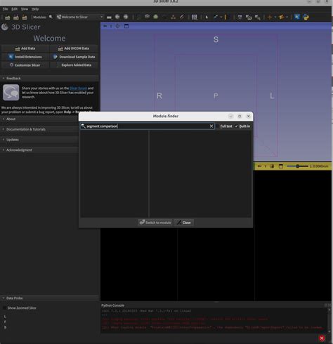 Cant Find Segmentcomparison In Slicerrt In The 3d Slicer 562