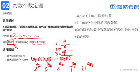 算法课程笔记——唯一分解定理 csdn博客