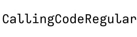Calling Code Regular Font FFonts Net