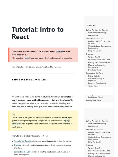 Tutorial Intro To React React Pdf Computer Programming Software Engineering