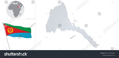 eritrea map flag vector stock vector royalty free 2235776581