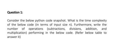 Solved Consider The Below Python Code Snapshot What Is The
