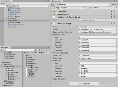 Unity Live2d 综合篇：点击模型时播放动作和声音unity Live2d点击语音 Csdn博客