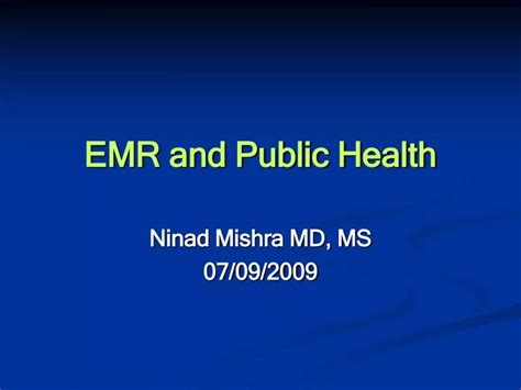 PPT EMR And Public Health PowerPoint Presentation Free Download ID