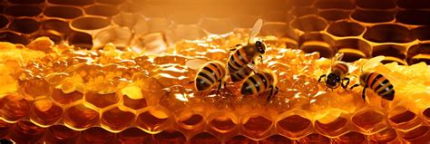 The Artistic Depiction Of The Life Inside A Honeybee Hive The