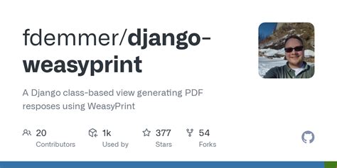 Github Fdemmerdjango Weasyprint A Django Class Based View
