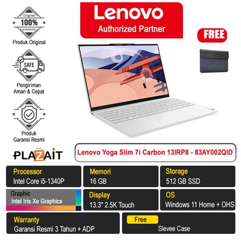 Jual Lenovo Yoga Slim I Carbon Irp Ay Qid Intel Core I P Gb Gb Ssd Intel