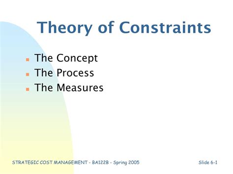 PPT Theory Of Constraints PowerPoint Presentation Free Download ID 1757518