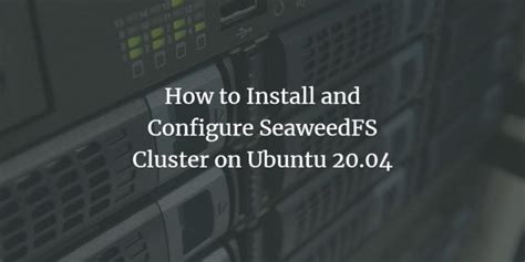 how to install and configure seaweedfs cluster on ubuntu 20 04