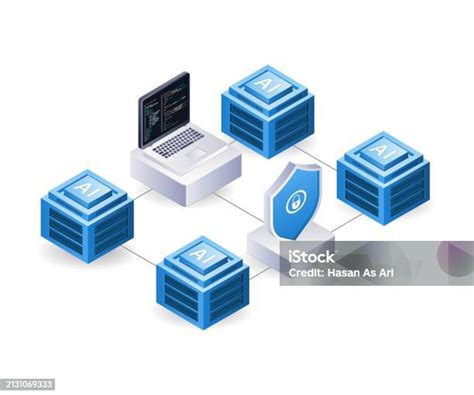 인공 지능 시스템 보안 관리 평면 등각 투영 3d 그림 개념에 대한 스톡 벡터 아트 및 기타 이미지 개념 개념과 주제 개발 Istock