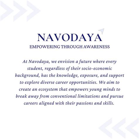 Launching Navodaya A Non Profit For Career Discovery Sourab Radhakrishnan Posted On The Topic