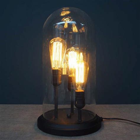 Настольная лампа Black Base Dome With 3 Bulbs Holders, Chehoma | Home ...