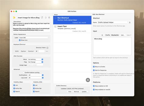 error running a shortcut through an action actions help and questions