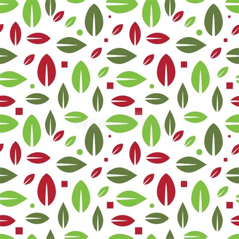 Leaf Seamless Pattern Green Leaves Repetitive Background Stock Vector