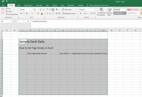 How To Delete A Page In Excel