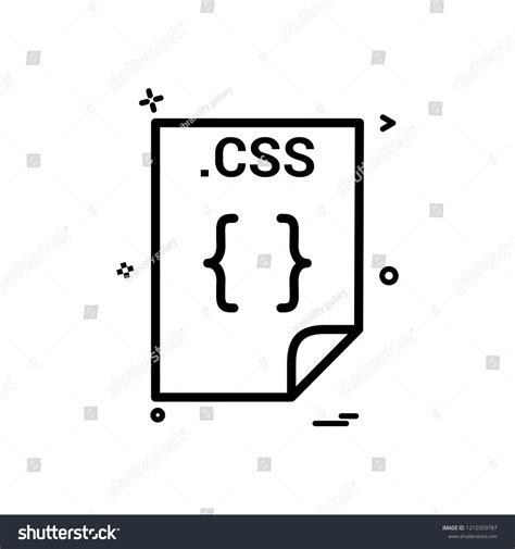 Css Application Download File Files Format Stock Vector Royalty Free