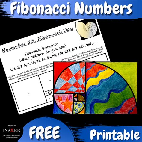Fibonacci Math And Art Project Fibonacci Sequence Spiral Rectangle Golden