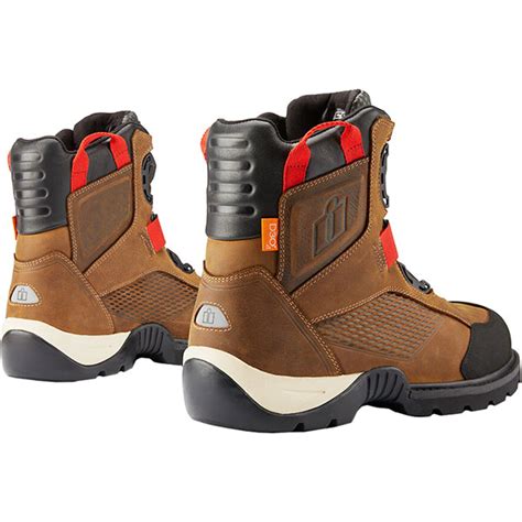 Icon Stormhawk Waterproof Leather Boots Brown Free Uk Delivery