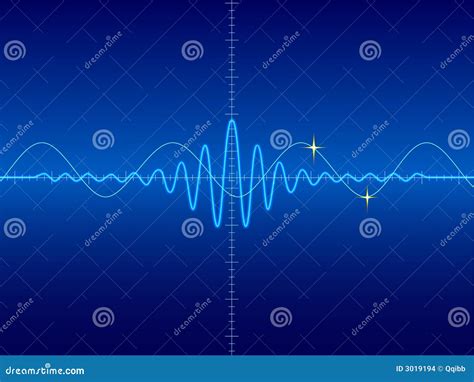 Waveform In Blue Background Stock Vector Illustration Of System Contrast 3019194