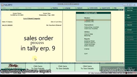 SALES ORDER IN TALLY ERP. 9 - YouTube