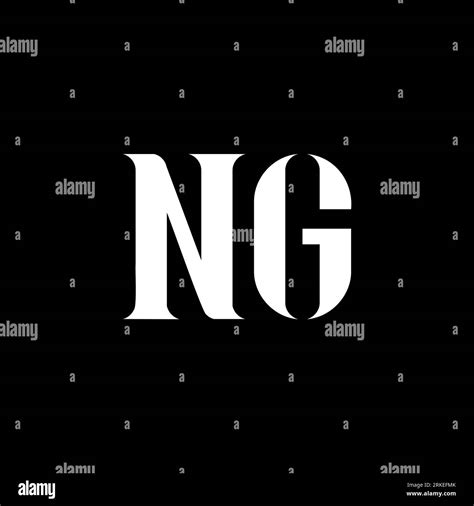 NG N G Letter Logo Design Initial Letter NG Uppercase Monogram Logo White Color NG Logo N G