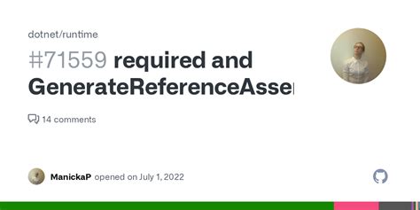 Required And GenerateReferenceAssemblySource Issue Dotnet Runtime GitHub