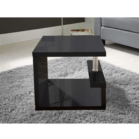 Black High Gloss Side Table Artemis Range Furniture123