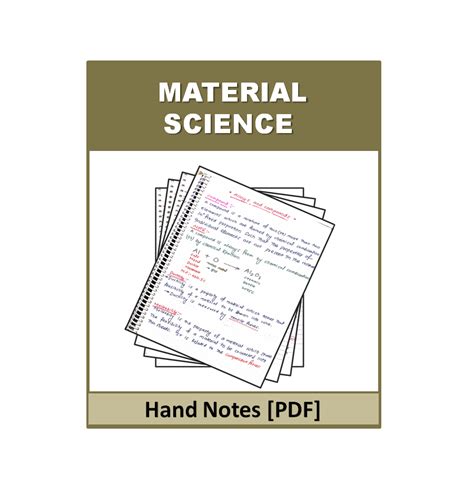 Material Science Hand Note Digital Education