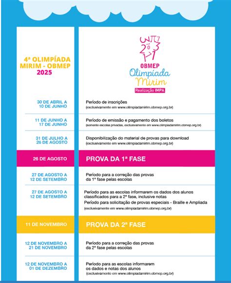 Olimpíada Mirim Obmep 2025 · Portal De Atendimento Secretaria De