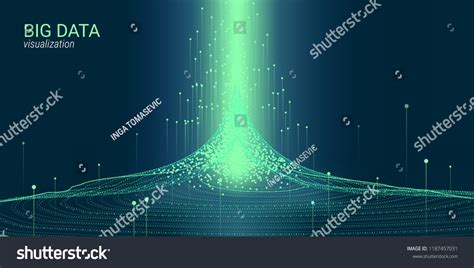 Big Data Vector Visualization 3d Futuristic Cosmic Design Technology Background Visual