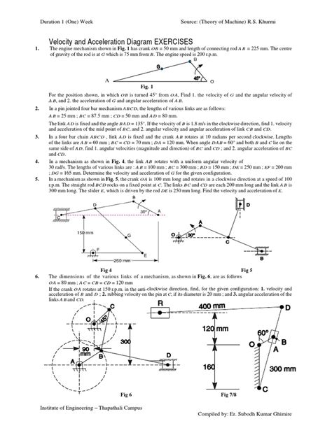 Velocity And Acceleration Numerical Pdf Acceleration Angle