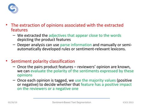 Sentiment Based Text Segmentation Ppt