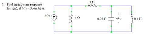 Solved Find Steady State Response For Vo T If Chegg Com