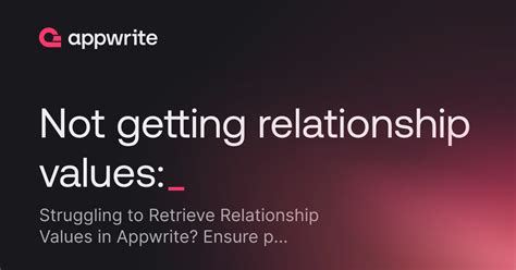 Not Getting Relationship Values Threads Appwrite