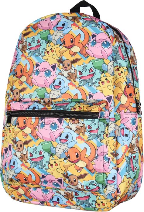 Bioworld Pokemon Backpack Pikachu Squirtle Jigglypuff Eevee Bulbasaur