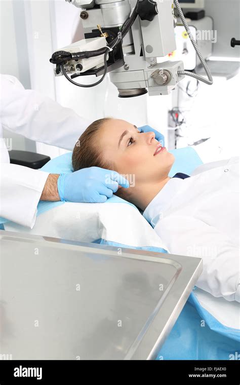 Eye Examination Computer Aided Visual Acuity The Patient During An