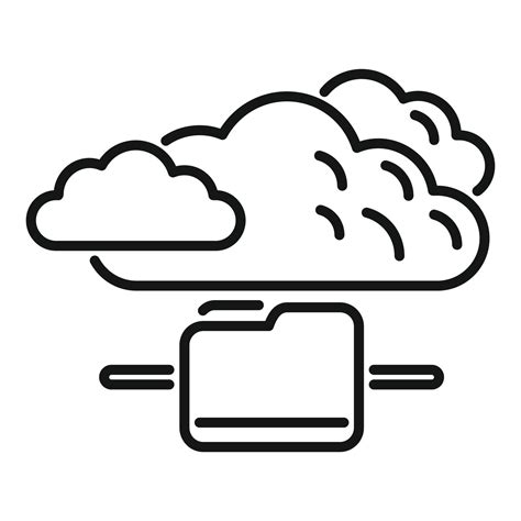 Database Cloud Icon Outline Vector Platform System 15153847 Vector Art