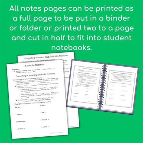 Scientific Notation Notes Bundle By Mrs Luscombs Math Resources