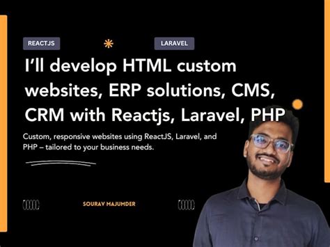 develop html custom websites erp solutions cms crm with reactjs