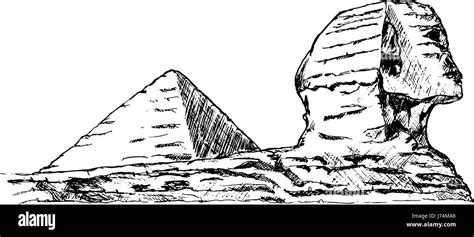 Colour Illustration Paint Sphinx Draw Cartoon Beautiful Beauteously Nice Travel Stock Photo Alamy