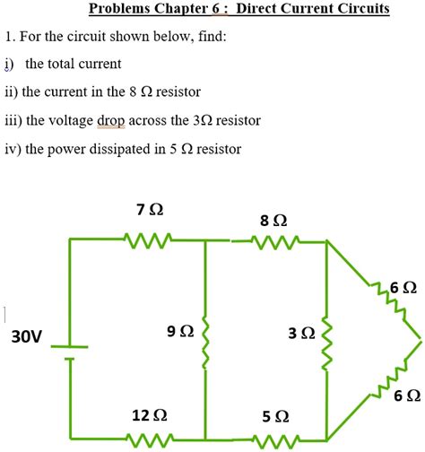 Solved Problems Chapter 6 Direct Current Circuits 1 For The Circuit Shown Below Find I The