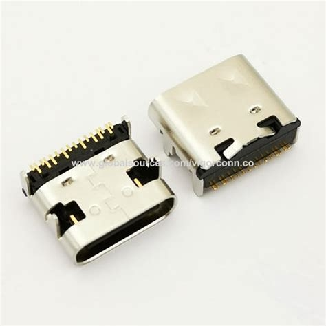 China Usb Type C Connector Pin L Mm On Board Type Female Tid Certification Usb With A