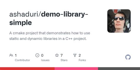 GitHub Ashaduri Demo Library Simple A Cmake Project That Demonstrates How To Use Static And