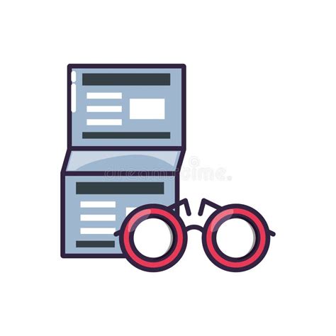 Optical Eyeglasses With Document Stock Illustration Illustration Of