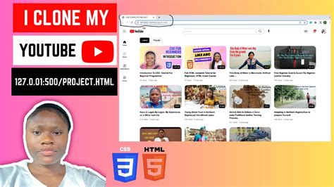 Youtube Channel Clone Using Html Css A Practice Project With Full Explanation For New