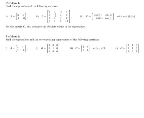 Problem Find The Eigenvalues Of The Studyx