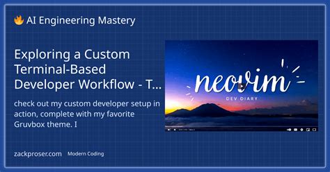 Exploring A Custom Terminal Based Developer Workflow Tmux Neovim Awesome Window Manager And