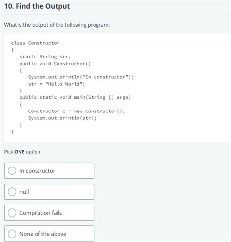 What Is The Output Of The Following Program Studyx
