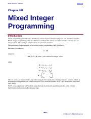 Mixed Integer Programming Pdf NCSS Statistical Software NCSS Chapter Mixed Integer