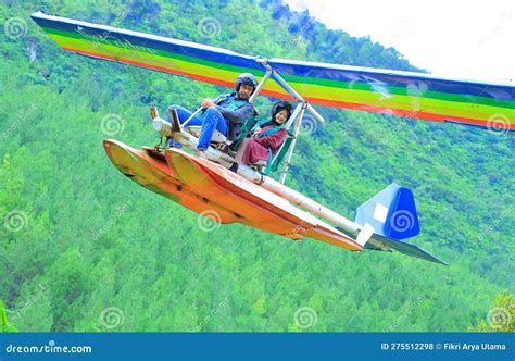 Flying Airplane On Paris Van Java Bandung Indonesia Editorial Stock